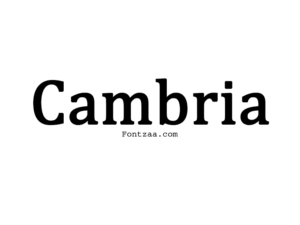 Cambria Font - Fontzaa - Fonts Free Download