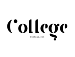 College Font - Fontzaa - Fonts Free Download