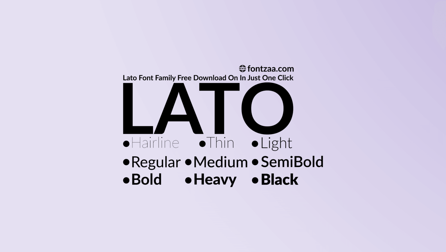 Lato Font - Fontzaa - Exclusive Fonts Library