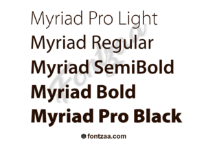 Myriad Pro Font - Fontzaa - Exclusive Fonts Library