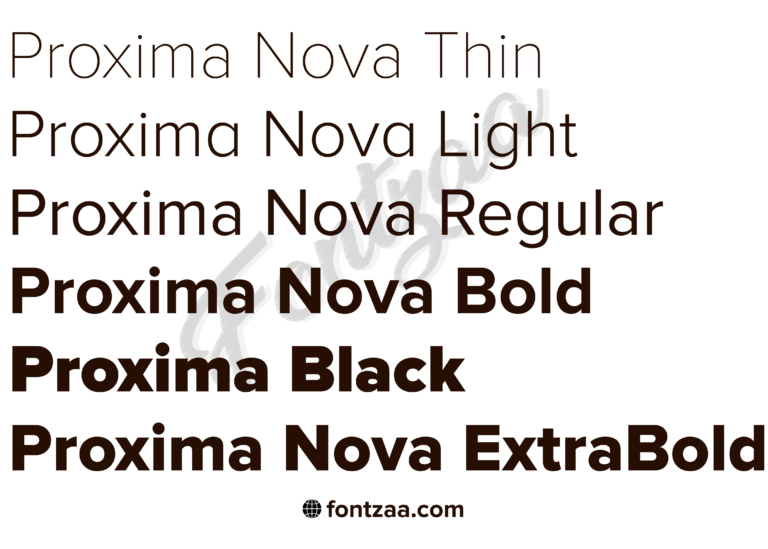 Proxima Nova Font - Fontzaa - Exclusive Fonts Library