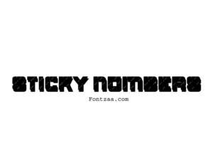 Sticky Numbers Font - Fontzaa - Fonts Free Download
