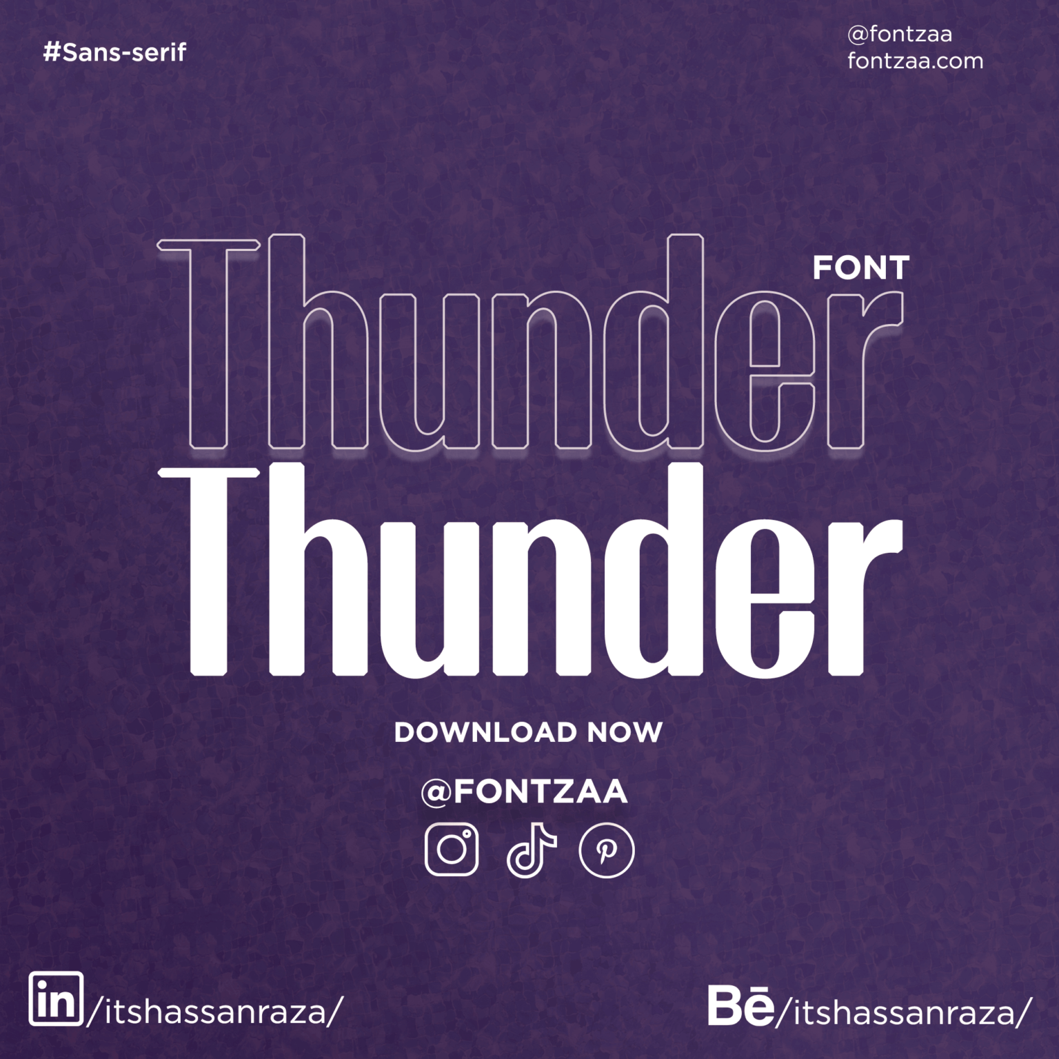 Thunder Font - Fontzaa - Exclusive Fonts Library