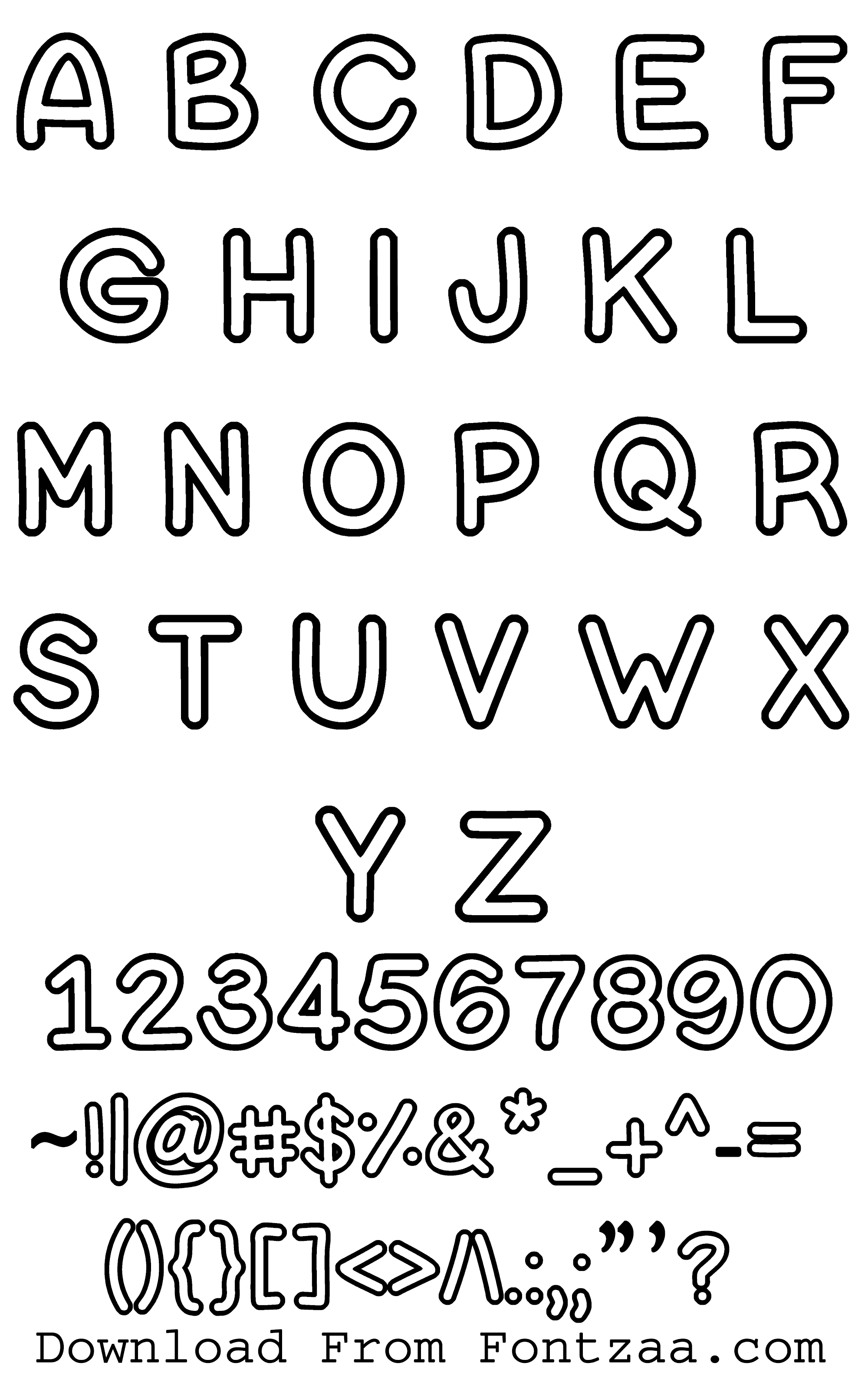 Bubble Letters Font - Fontzaa - Fonts Free Download