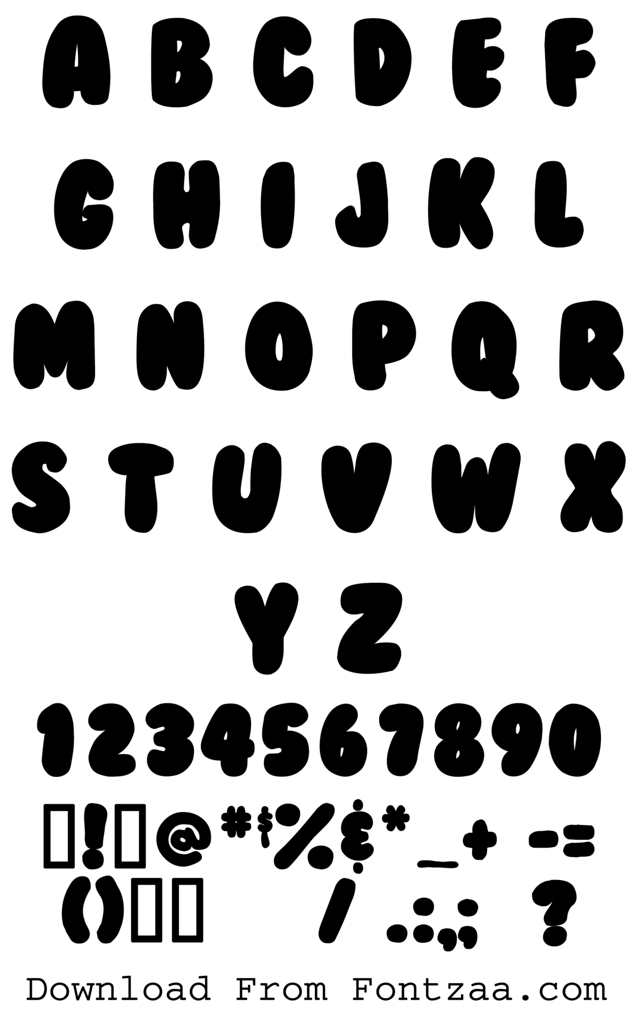 Bubble Gum Font - Fontzaa - Fonts Free Download