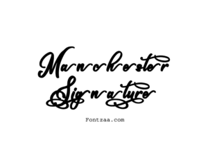 Manchester Signature Font - Fontzaa - Exclusive Fonts Library