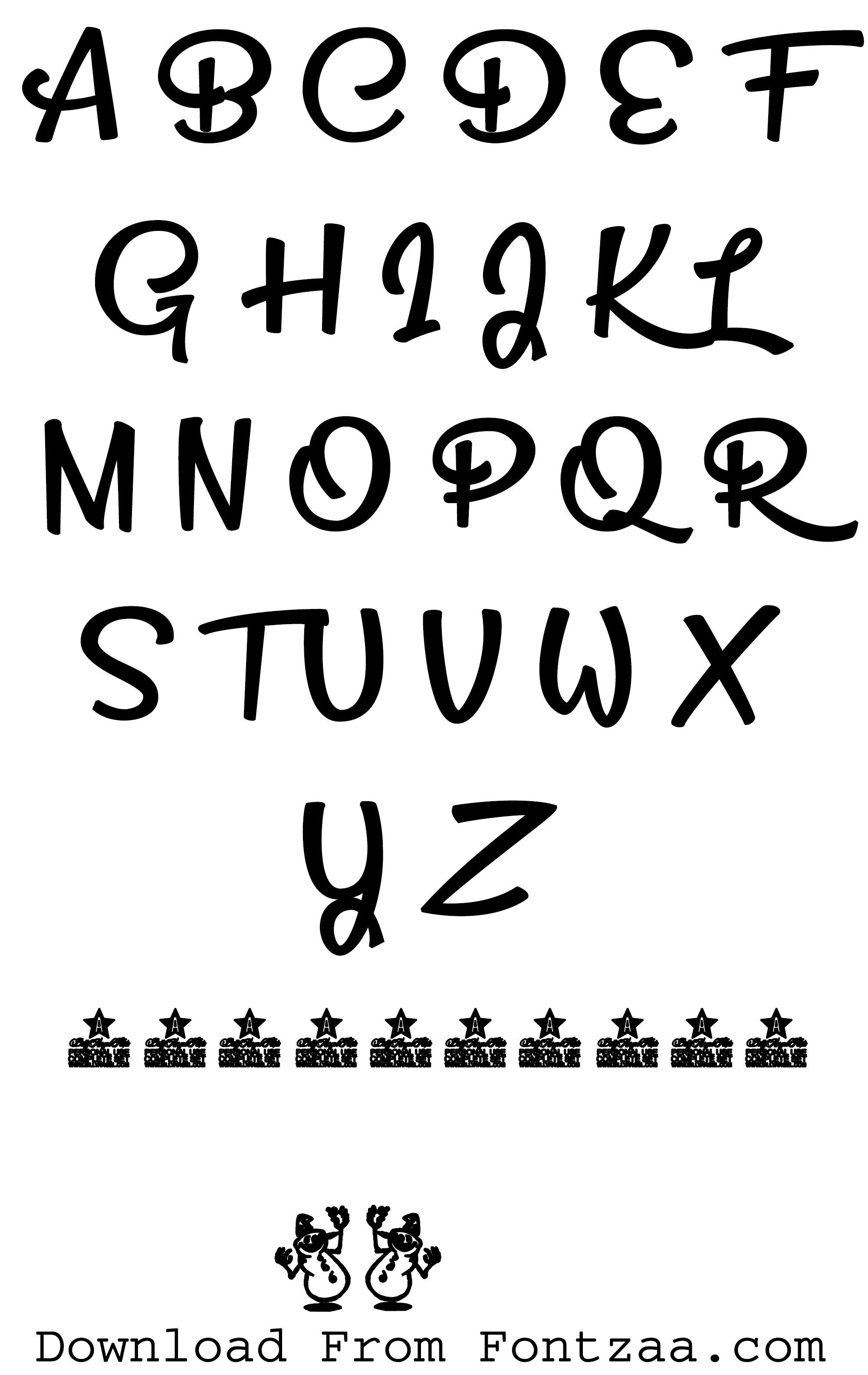 Snow Puppets Font - Fontzaa - Exclusive Fonts Library