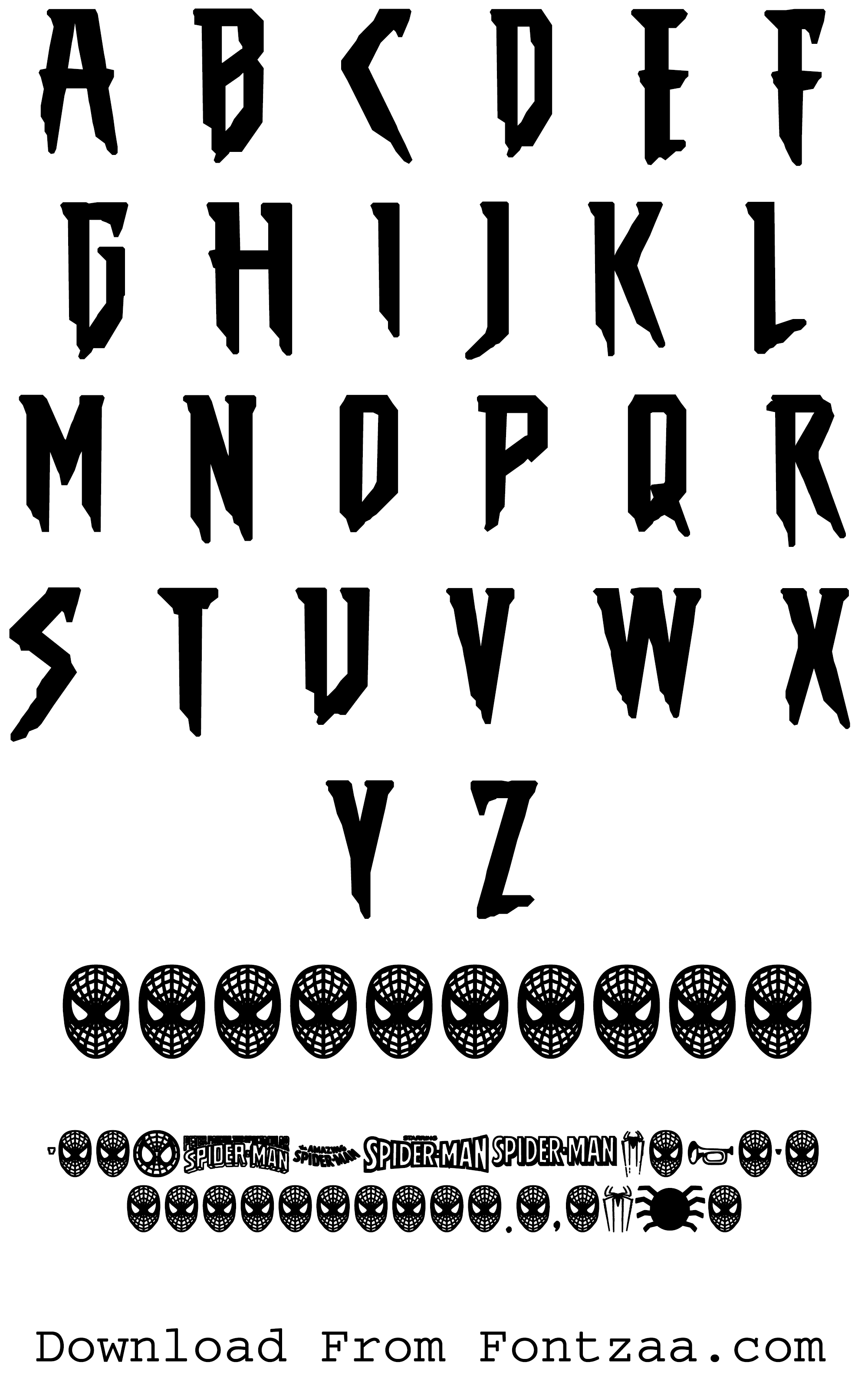 The Amazing Spider Man Font - Fontzaa - Exclusive Fonts Library