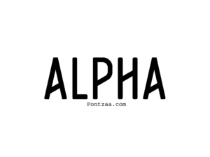 Alpha Font - Fontzaa - Fonts Free Download