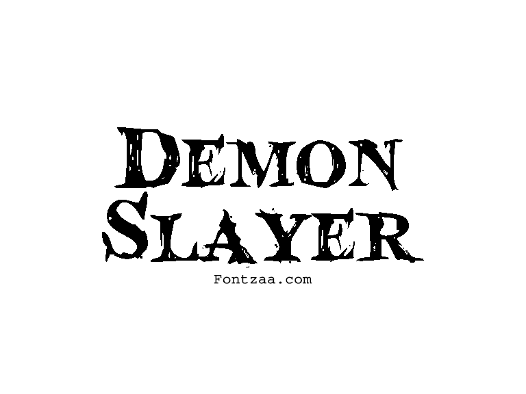 Demon Slayer Font Fontzaa Fonts Free Download
