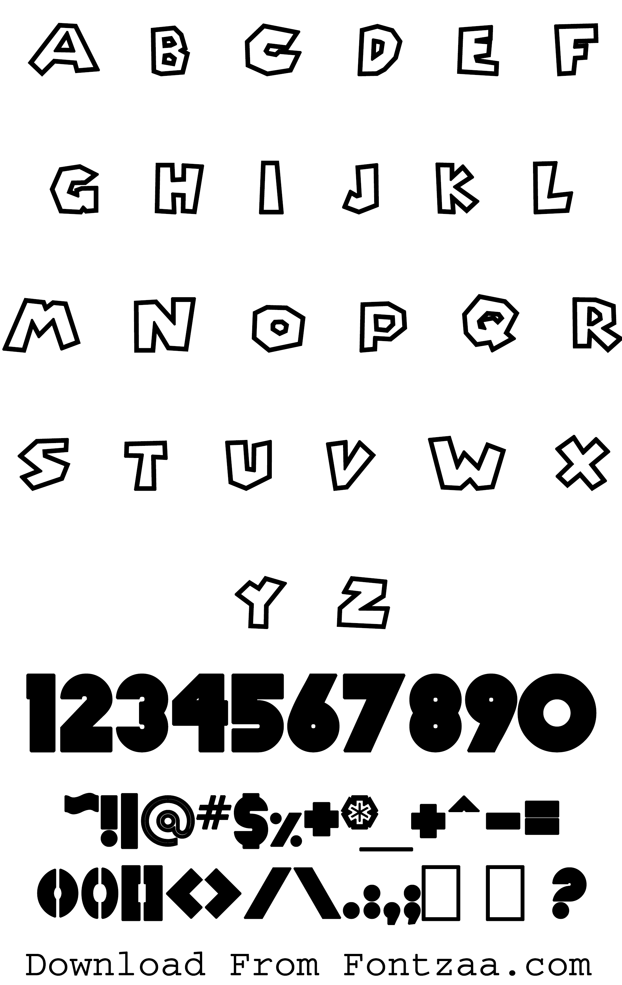 Mario Font - Fontzaa - Exclusive Fonts Library