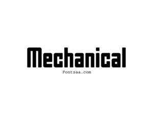 Mechanical Font - Fontzaa - Exclusive Fonts Library