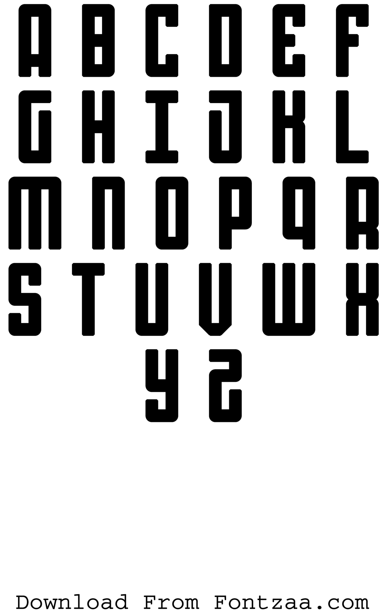 Mechanical Font - Fontzaa - Exclusive Fonts Library