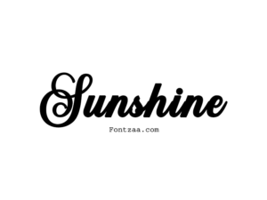 Sunshine Font - Fontzaa - Fonts Free Download