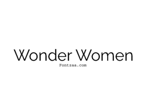 Wonder Woman Font - Fontzaa - Exclusive Fonts Library