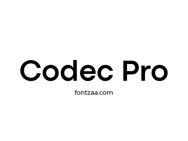 Codec Pro Font - Fontzaa - Exclusive Fonts Library