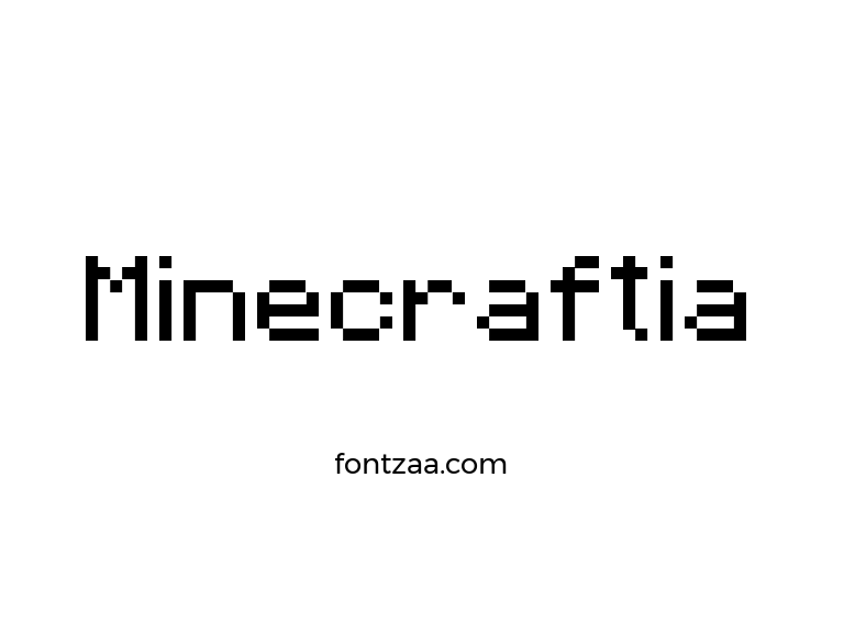 Minecraftia Font - Fontzaa - Exclusive Fonts Library
